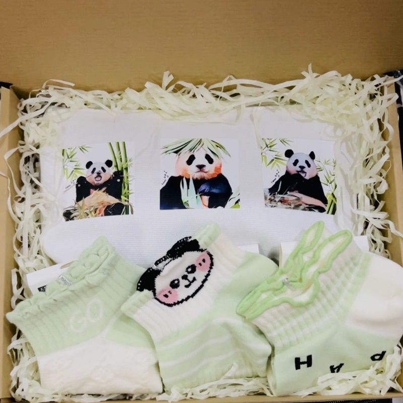 Set quà tặng sinh nhật Gấu trúc Panda, đã gồm hộp kraft nâu thắt nơ và ...