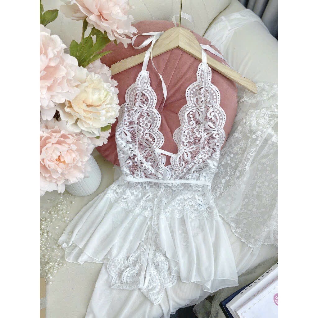 Váy ngủ Bodysuit Ren đồ ngủ sexy cosplay xuyên thấu gợi cảm cho nữ A49 | Shopee Việt Nam
