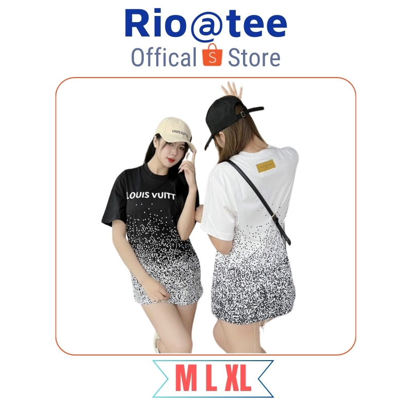 Áo Thun LV Nam Nữ Form Rộng Tay Lỡ Vải Cotton Organic, Áo Phông Cổ Tròn Chất Liệu Thoáng Mát Rio ...