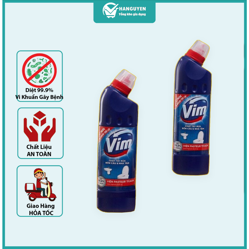 Nước tẩy bồn cầu & nhà tắm - VIM xanh biển diệt khuẩn hương dịu nhẹ ...