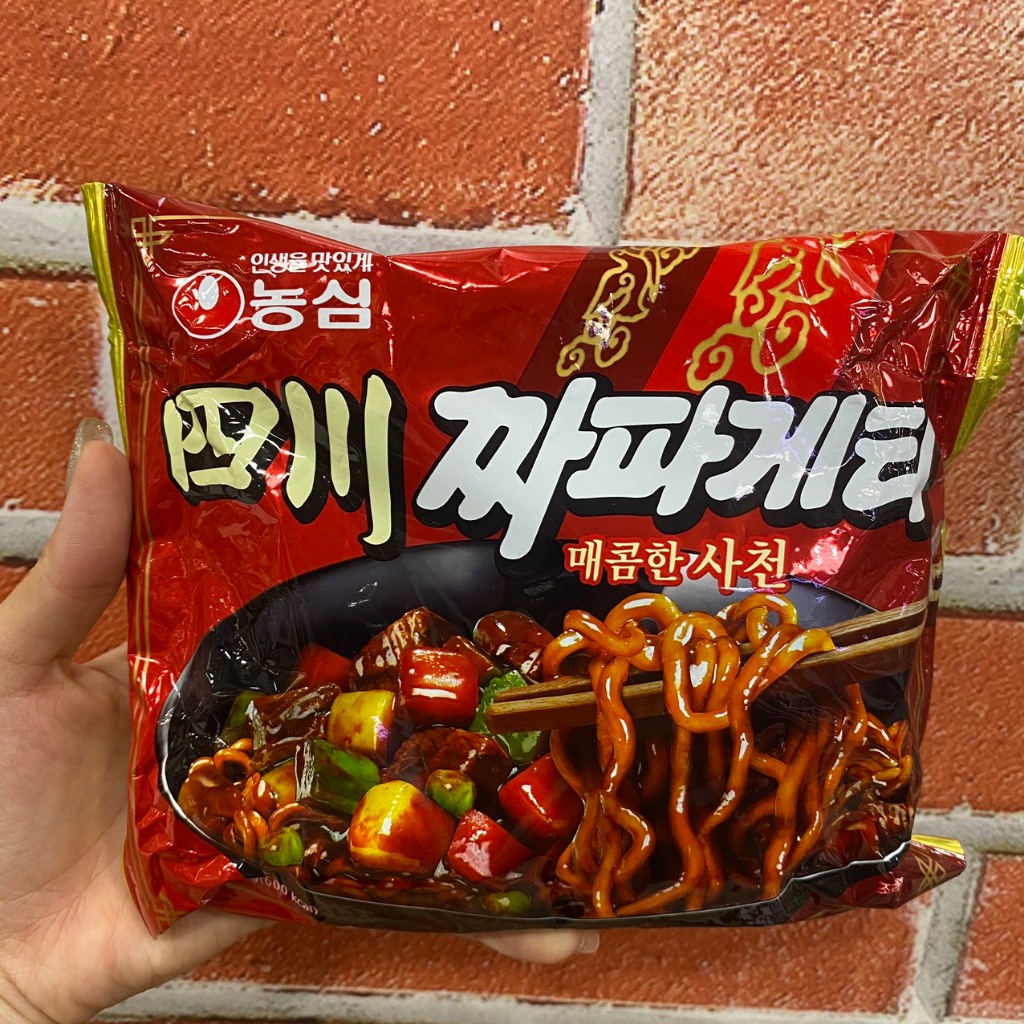 Combo 4 Gói Mì Trộn Tương Đen Cay Sachun Japageti Nongshim Hàn Quốc Gói ...