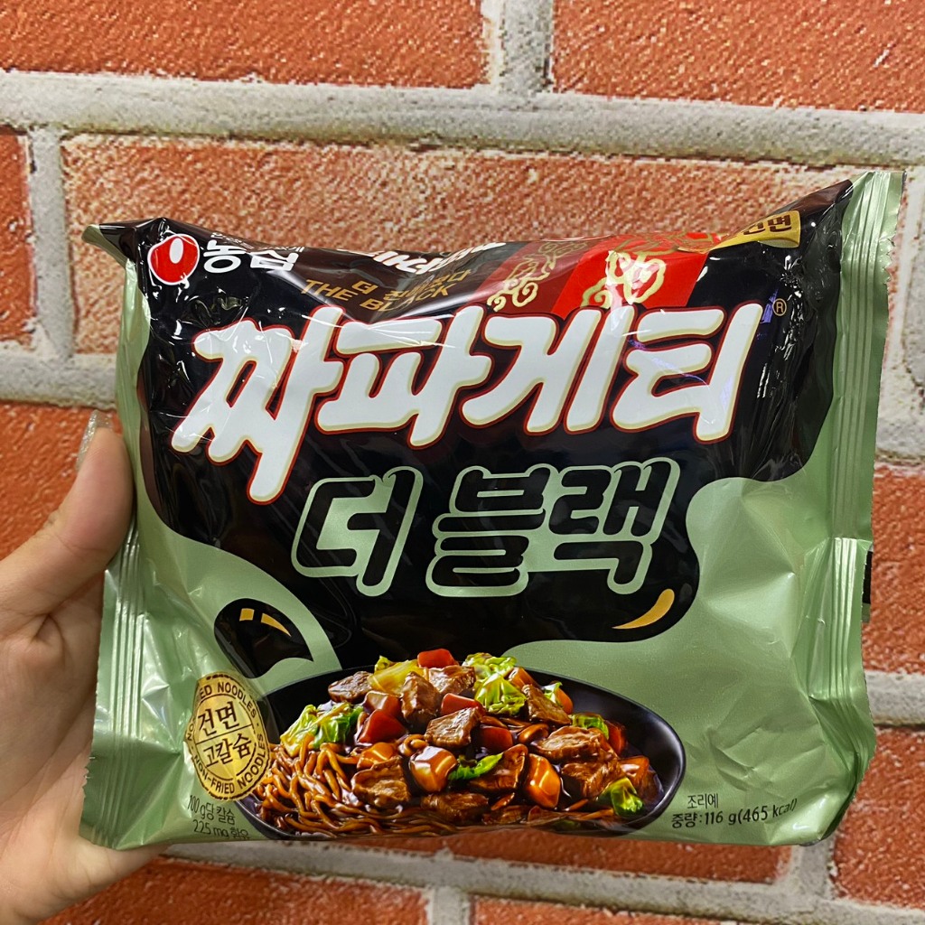 Mì Trộn Tương Đen Jjapaghetti Double Black Nongshim Hàn Quốc Gói 116g ...
