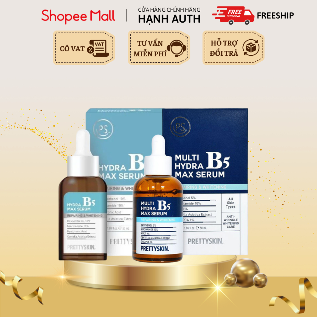 Tinh Chất Phục Hồi, Dưỡng Trắng Da Pretty Skin B5 Hydra B5 Max Serum Repairing & Whitening ...