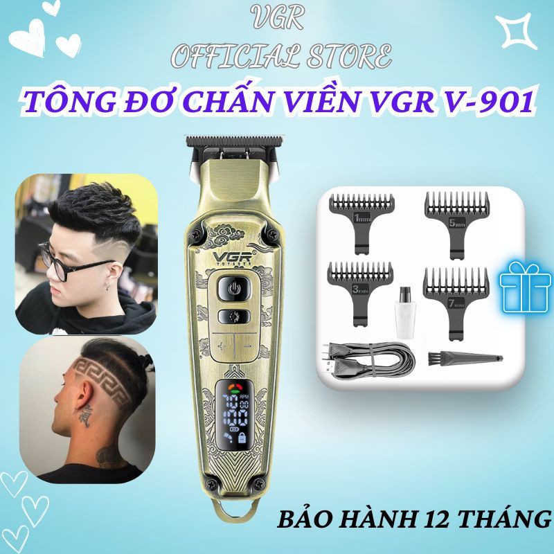 Tông đơ chấn viền VGR V-901, Tông đơ cắt tóc công suất lên đến 5W dung lượng pin 1600mAh ...