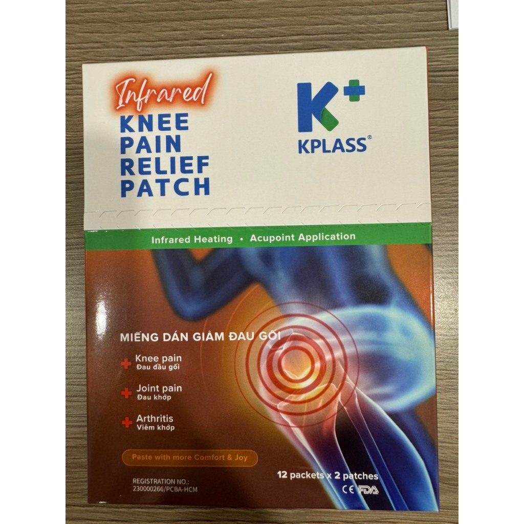 Cao dán Kplass knee pain relief patch giúp giảm đau đầu gối, sản phẩm của Kplass Singapore ...