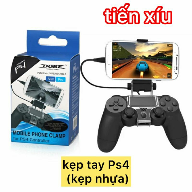 (tiến xíu) Kẹp tay cầm Ps4 với điện thoại giá đỡ gắn tay ps4 với mobile ...