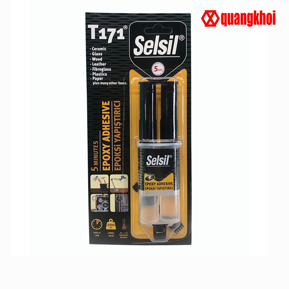 Keo AB trong -Selsil T171 Epoxy Syringe 5 Min 24ml Siêu chắc | Shopee Việt Nam
