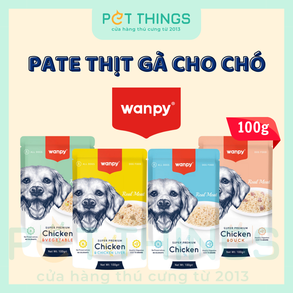 Pate Wanpy Dog Super Premium Thịt Gà Cho Chó, Gói 100g | Shopee Việt Nam