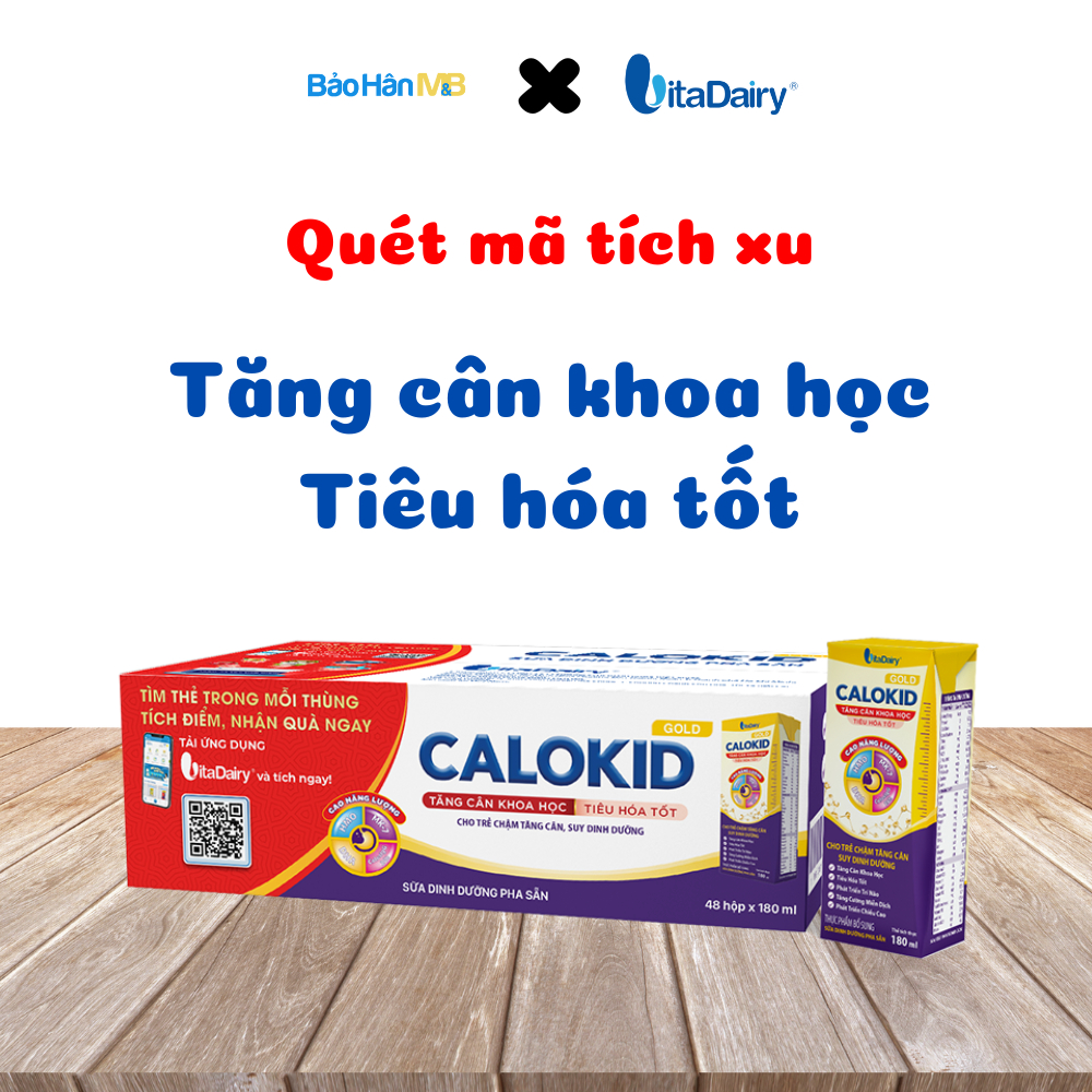 Sữa bột pha sẵn CaloKid Gold Vitadairy - Tăng Cân Khoa Học - Thùng x 48 ...