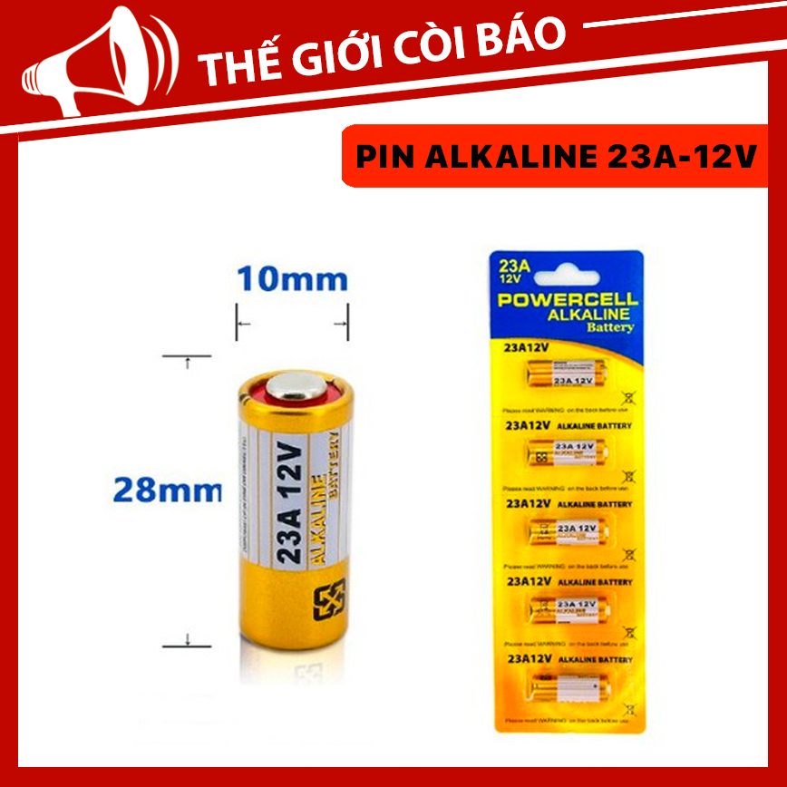 Pin alkaline 23A-12V sử dụng cho các thiết bị điện, thiết bị báo động, thiết bị điều khiển ...