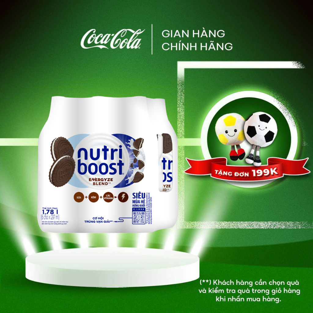 Lốc 6 Chai Thức Uống Sữa Trái Cây Nutriboost Hương Bánh Quy Kem 297ml ...