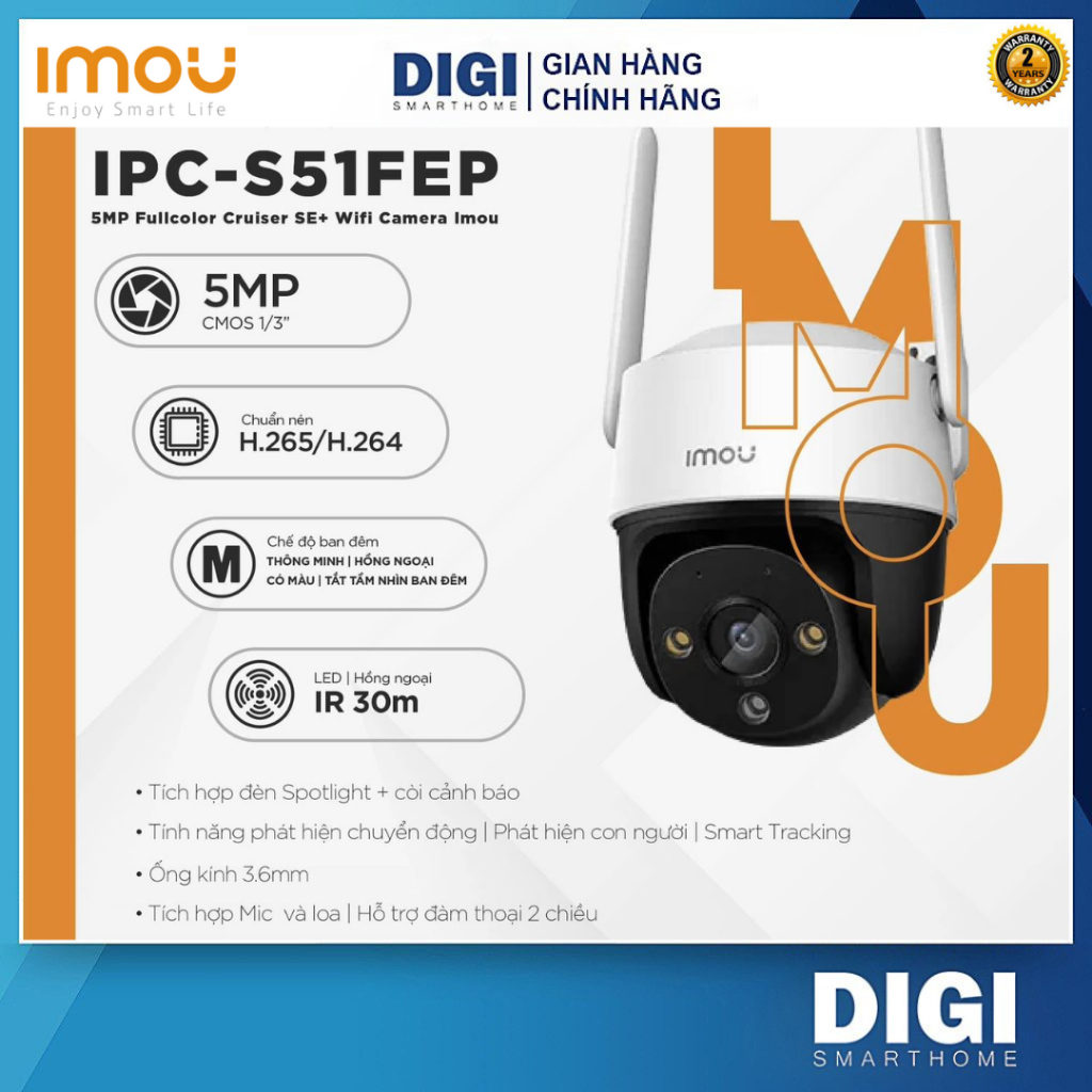 Camera Wifi IMOU S51FEP 5MP 3K, S31FEP 3MP, S21FEP 2MP, S41FEP 4MP ...