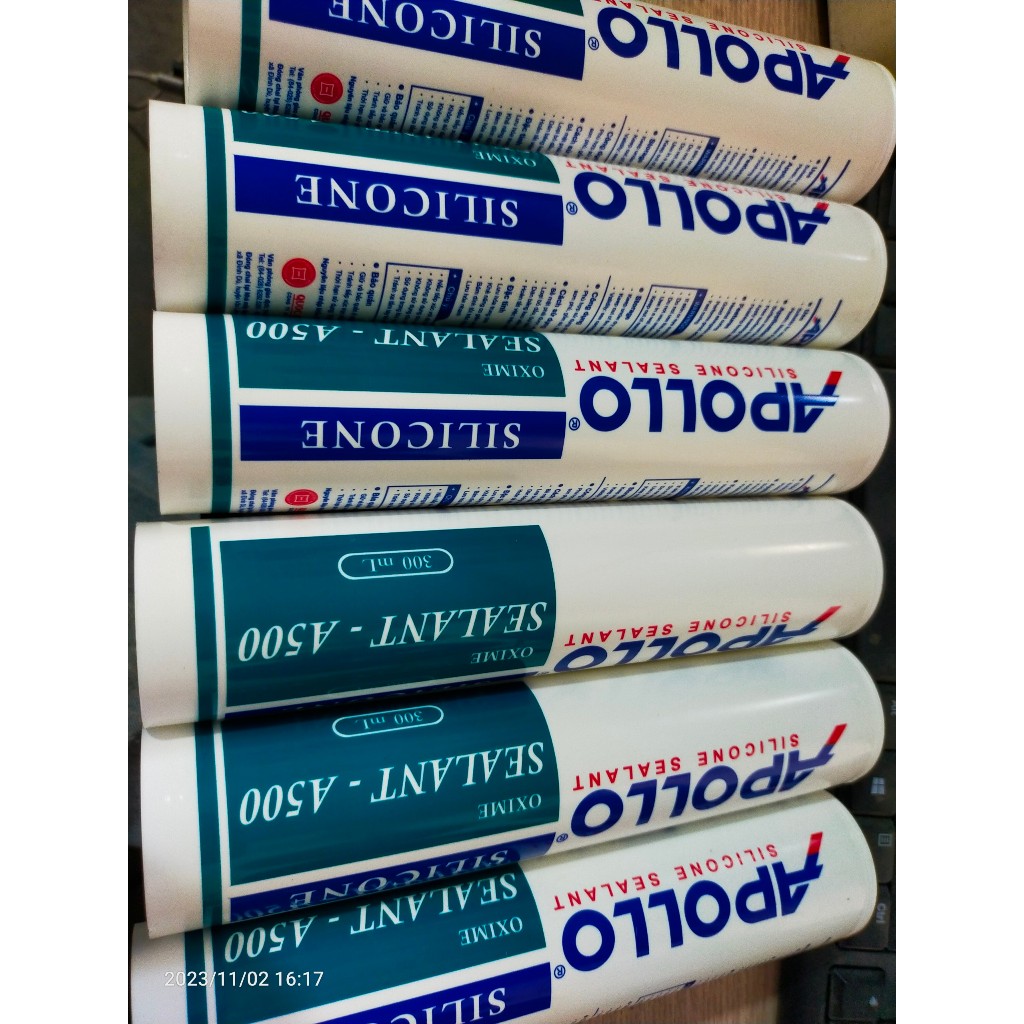 Keo Silicon APOLLO A500, A300, A200, A100 Trắng Sữa / Đen / Xám / Trong ...