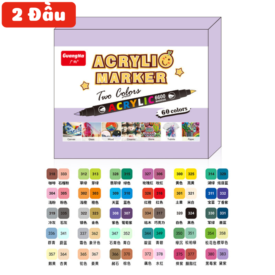 Acrylic marker Guangna 8101 DecorMe màu acrylic marker brush chính hãng ...