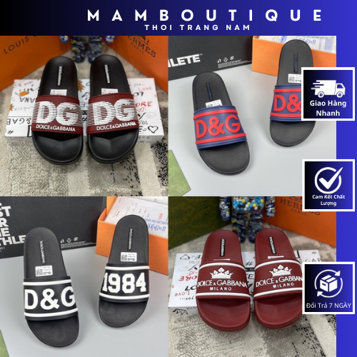 Dép Nam DG Full Box Đế Đúc Quai Liền Chữ Nổi Siêu Đẹp . Dép Quai Ngang ...