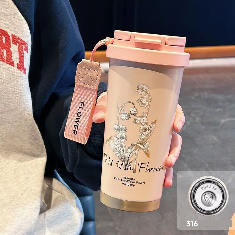 Cốc Nước Giữ Nhiệt Màu Hồng , Tím ,Bạc I Ly Nước Giữ Nhiệt Họa Tiết I Cốc Giữ Nhiệt Inox 304 Cao ...