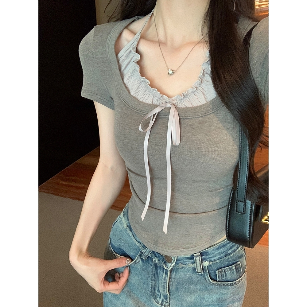 Áo lovito áo baby tee nữ croptop Thời trang Vintage Minimalist Korean ...