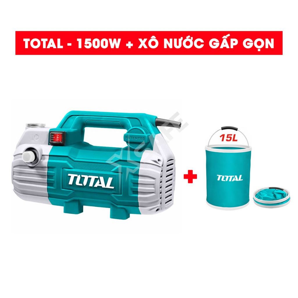 Máy xịt rửa xe TOTAL TGT11236 1500W dây đồng, motor từ không chổi than Máy rửa xe cao áp 100Bar ...