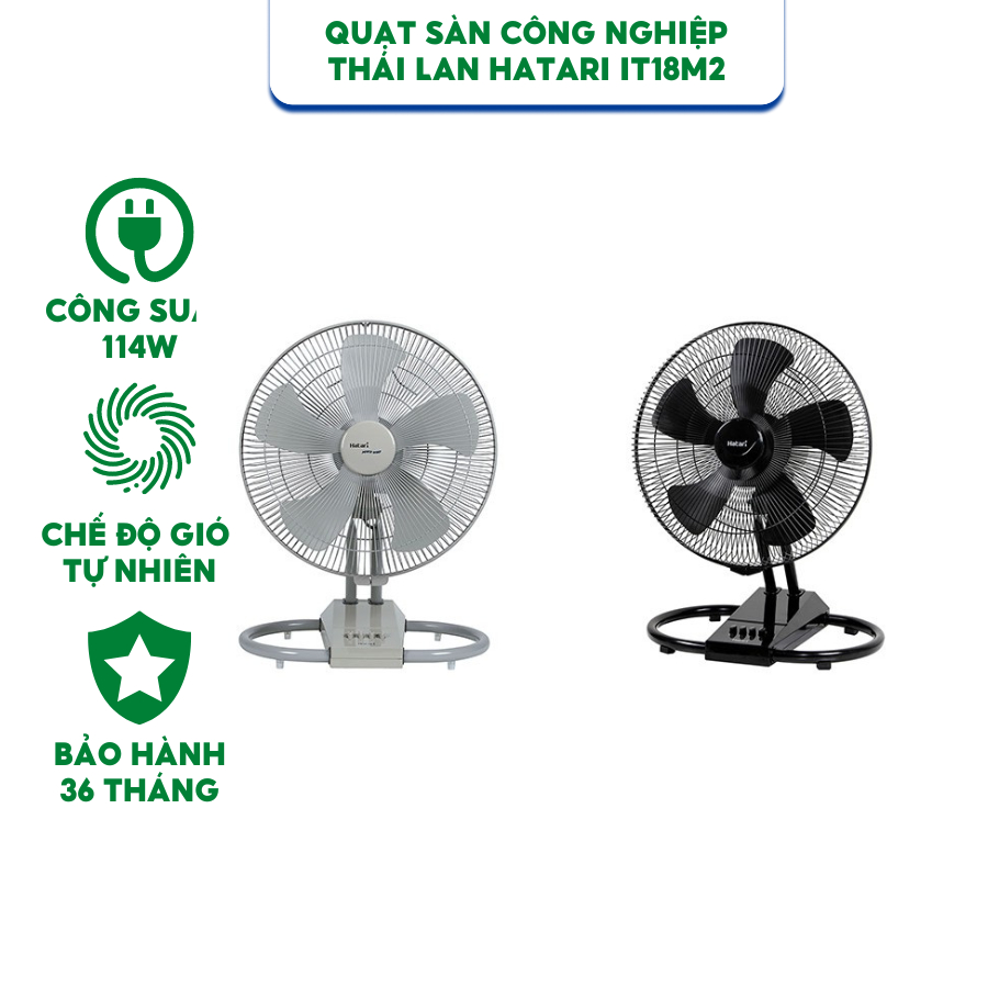 Quạt sàn công nghiệp Thái Lan Hatari IT18M2 - Hàng chính hãng bảo hành ...