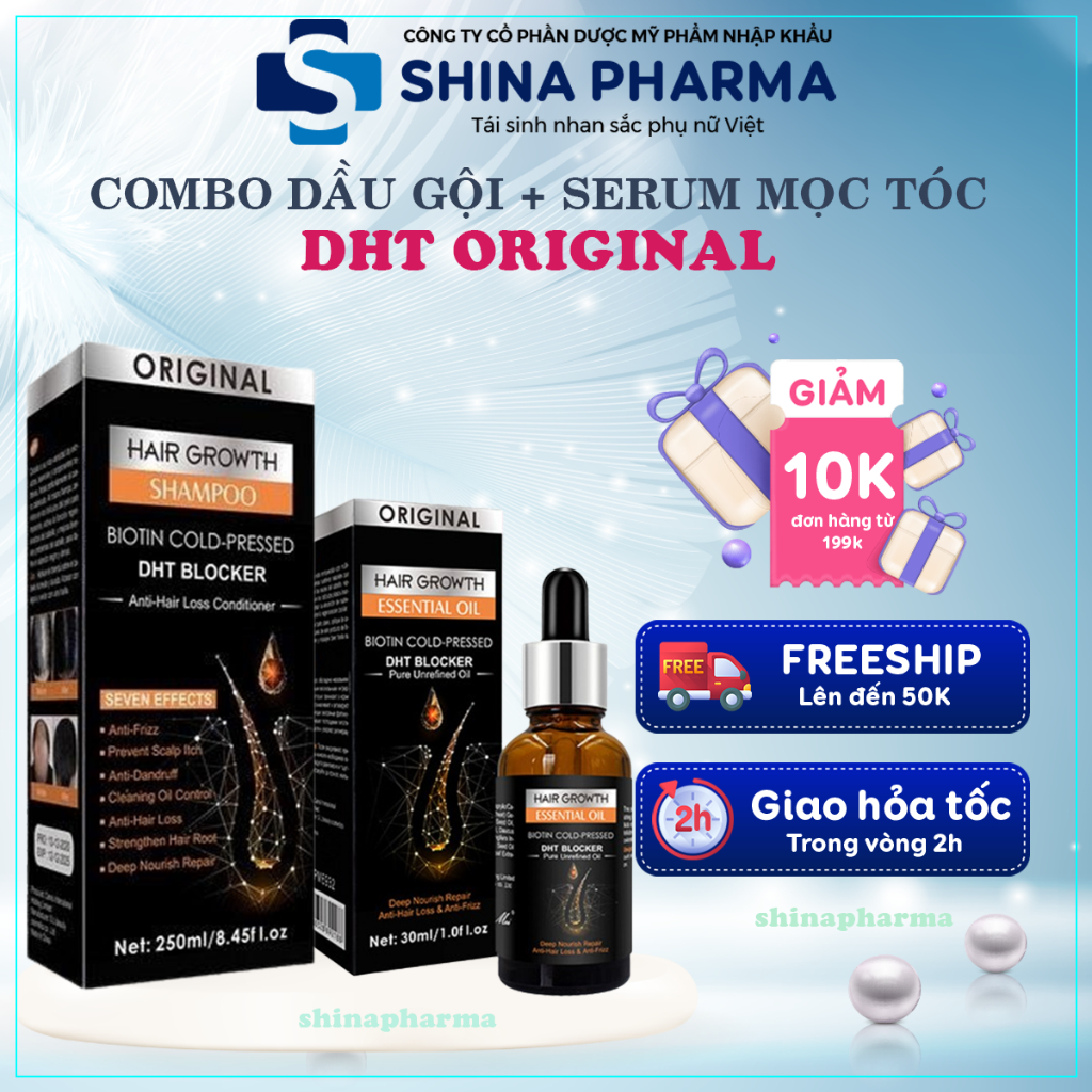 Combo Serum Dầu Gội + Serum DHT Original - DHT Blocker Biotin Kích ...