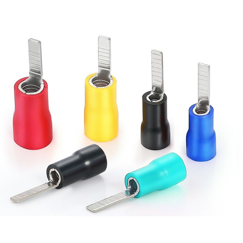 Cos Kim Dẹt Bọc Nhựa 1000c, cos pin dẹp, đầu cốt kim dẹp, cốt pin dẹt ...
