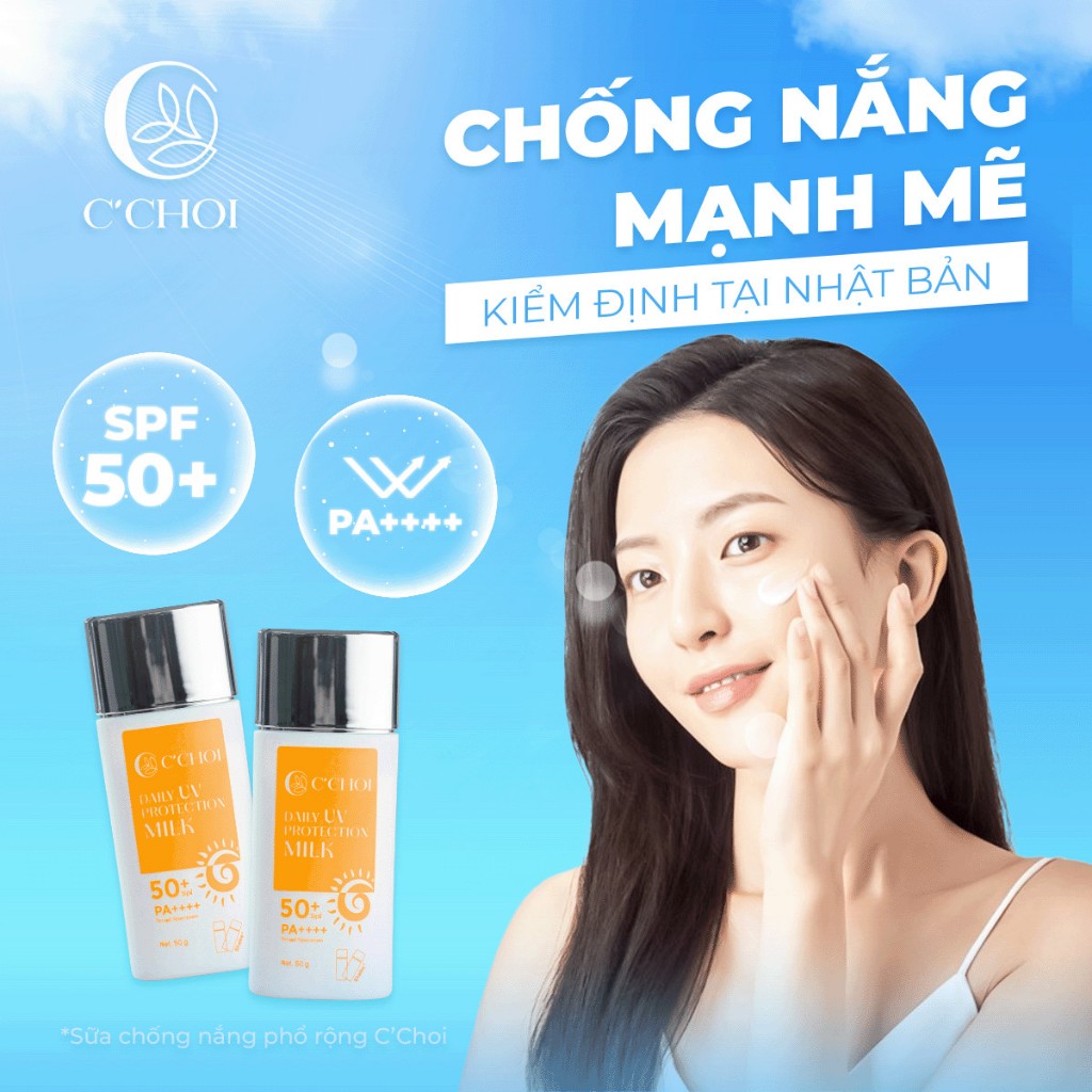 Sữa chống nắng phổ rộng mỏng nhẹ C'Choi daily UV protection milk | Shopee Việt Nam