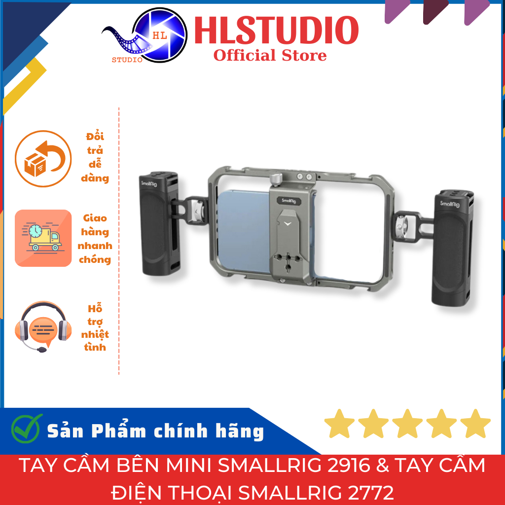 Tay Cầm Bên Mini SmallRig 2916 & Tay Cầm Điện Thoại SmallRig 2772 - Đa Năng, Tiện Ích HL Studio ...