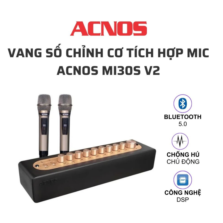 Bộ 2 Míc hát karaoke Vang số chỉnh cơ Acnos Mi30S V2/Micro Acnos MI30e ...