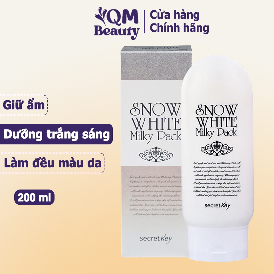 Kem ủ trắng Secret Key Body Snow White Milky Pack 200g Hàn Quốc dưỡng da sáng mịn chính hãng ...