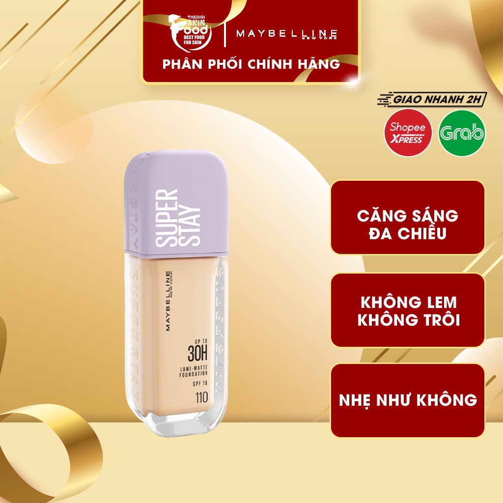 Kem Nền Bắt Sáng, Che Phủ Maybelline Super Stay Up To 30H Lumi-Matte Foundation 35ml | Shopee ...