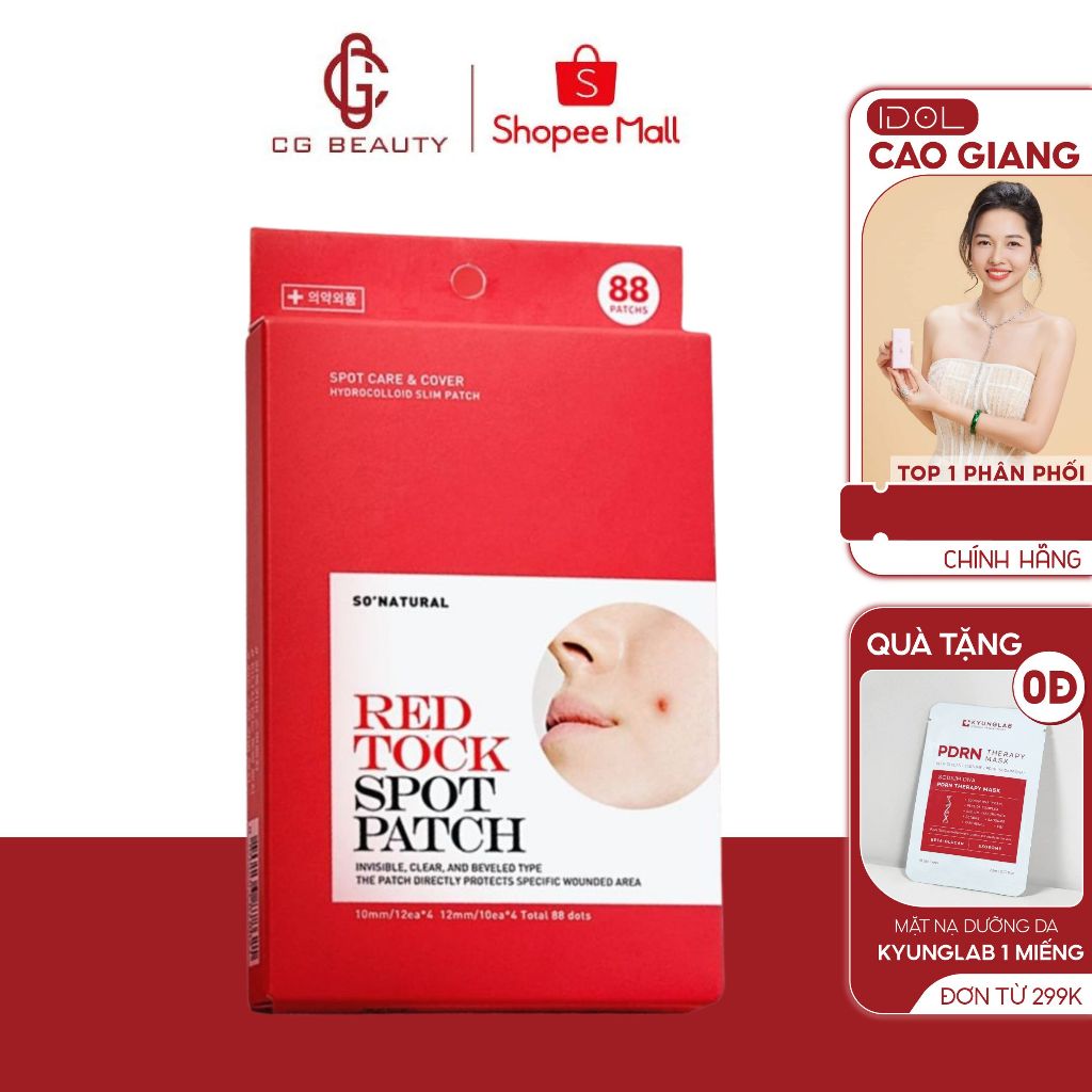 Miếng Dán Mụn So'Natural Red Tock Spot Patch (88 Patchs) | Shopee Việt Nam