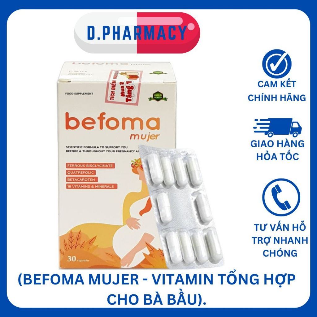 BEFOMA Mujer Vitamin Tổng Hợp Bà Bầu | Shopee Việt Nam
