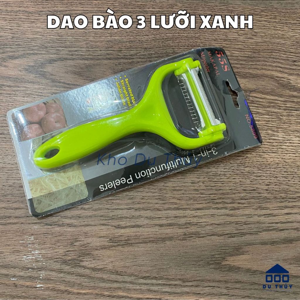 Dao bào 3 lưỡi xanh 5899 lưỡi dao xoay 3 chế độ bào rau, củ quả tiện ...