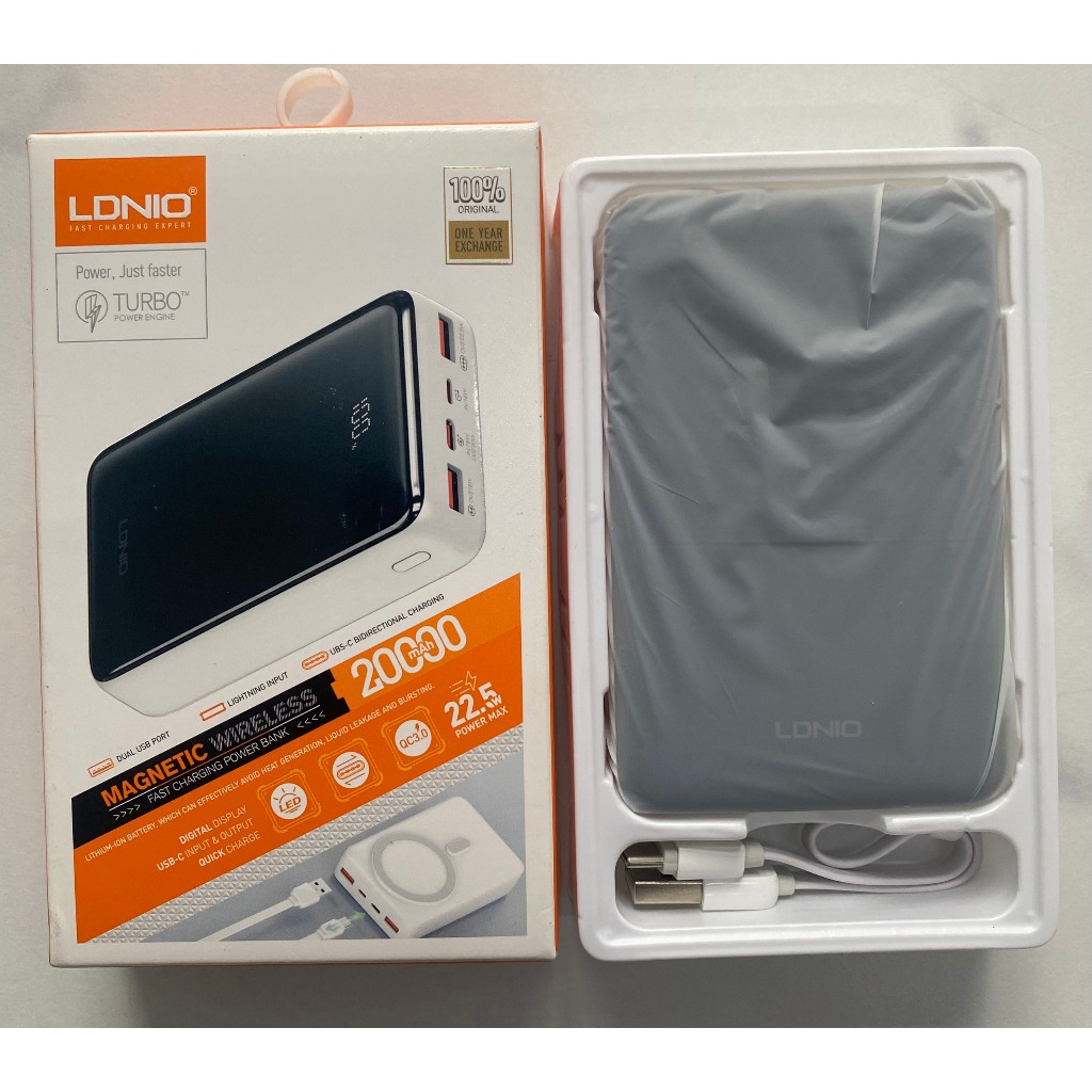Pin Sạc Dự phòng không dây công suất cao tích hợp nam châm 20000mAh LDNIO PQ18 | Shopee Việt Nam
