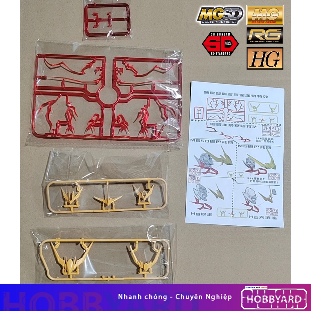 Phụ kiện mô hình - Hiệu ứng Effect lửa mắt cho MGSD MG HG/RG Barbatos | Shopee Việt Nam