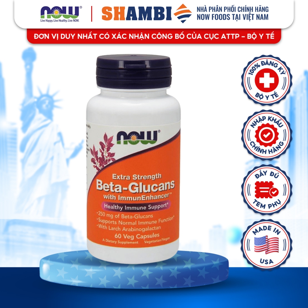 Viên Uống NOW FOODS Extra Strength Beta-Glucans Tăng Cường Chức Năng ...