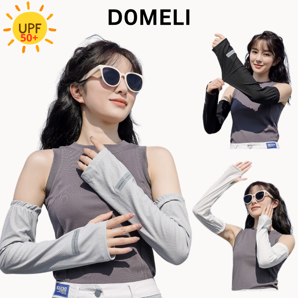 Găng tay chống nắng cao cấp DOMELI được làm từ chất liệu cao cấp lụa băng thoáng mát , chống tia ...