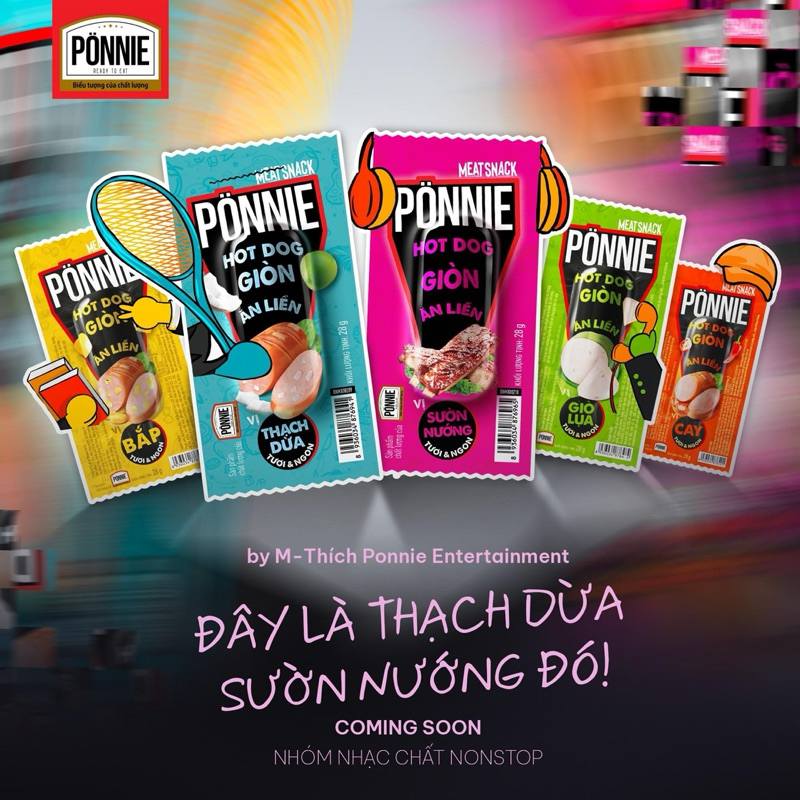 Ponnie Hot Dog Giòn Ăn Liền Vị Bắp , Vị Cay , Vị Sườn Nướng x 28G ...