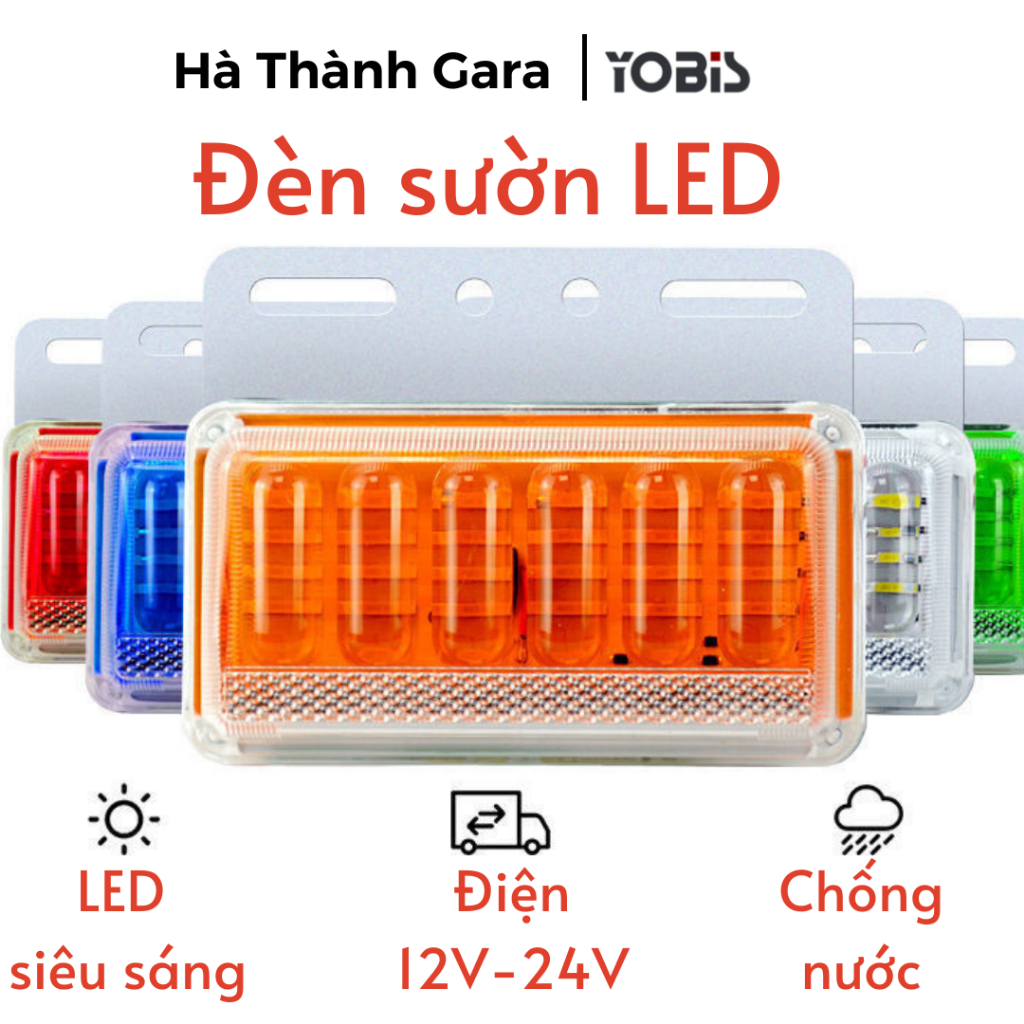 Đèn sườn xe tải, xe thùng, xe ba gác, xe ben LED 12V 24V xi nhan, cảnh ...