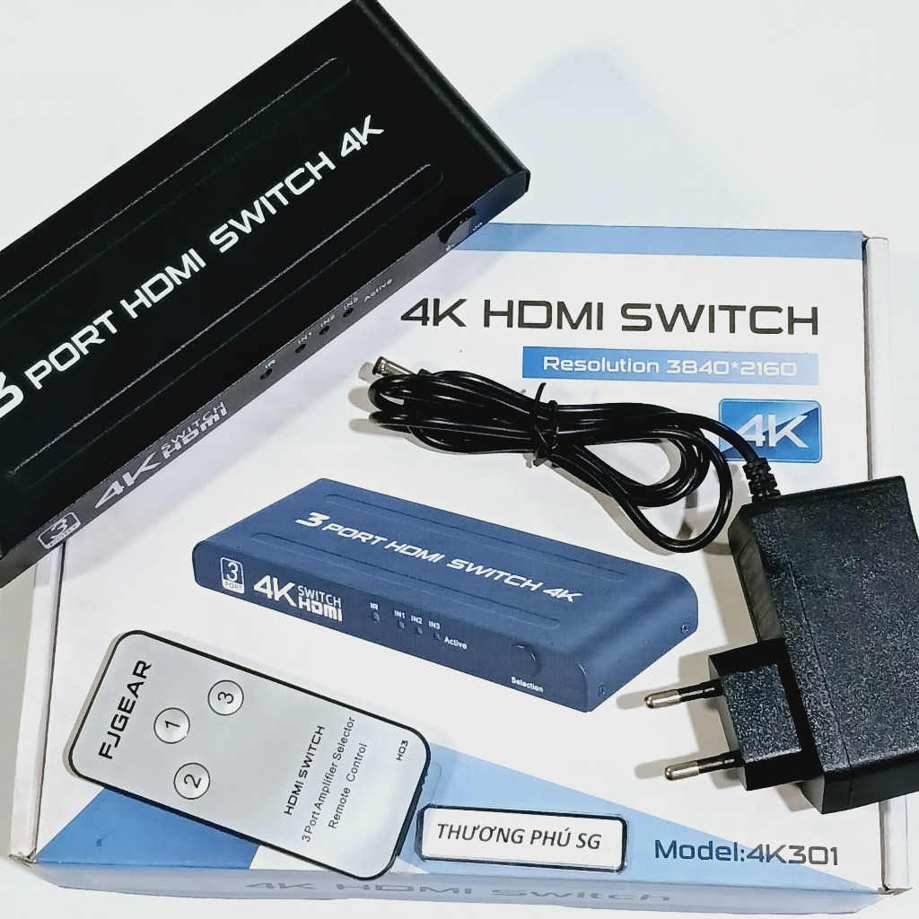 Bộ HDMI SWITCH 3 ra 1 (3 Port HDMI SWITCH 4K) / Bộ công tắc HDMI 3 Input ra 1 Output (Hiệu ...