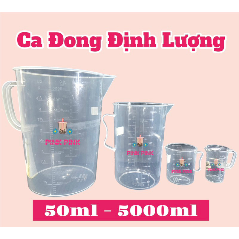 Ca nhựa đong định lượng chia vạch pha chế 1000ml - 2000ml - 5000ml Từ Pink Pink Nguyên Liệu ...