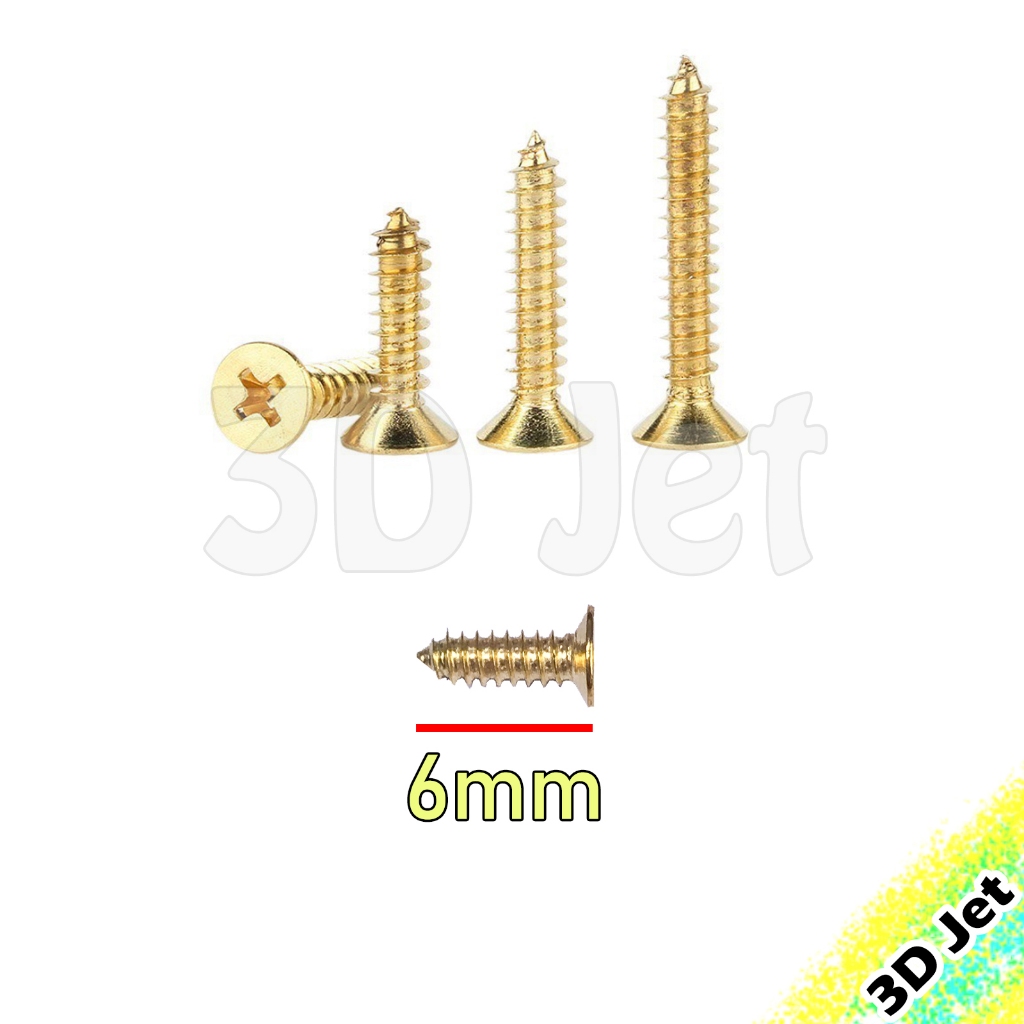 100 vít xoắn M2, vít nhọn, vít mini, ốc mini, vít gỗ, ốc 4 cạnh, vit ...