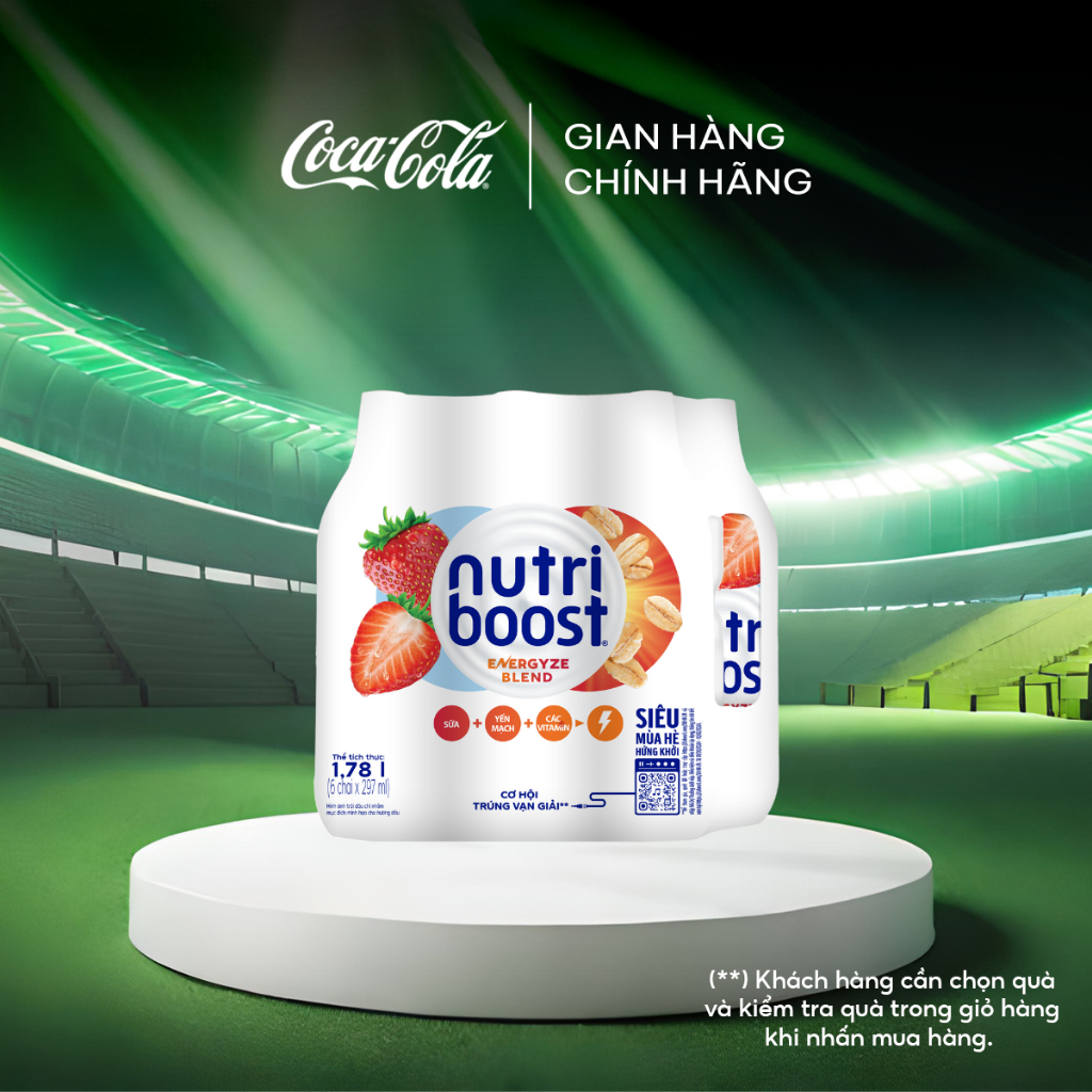 Lốc 6 Chai Sữa Nutriboost Thế Hệ Mới Hương Dâu 297ml/Chai Coca-Cola ...