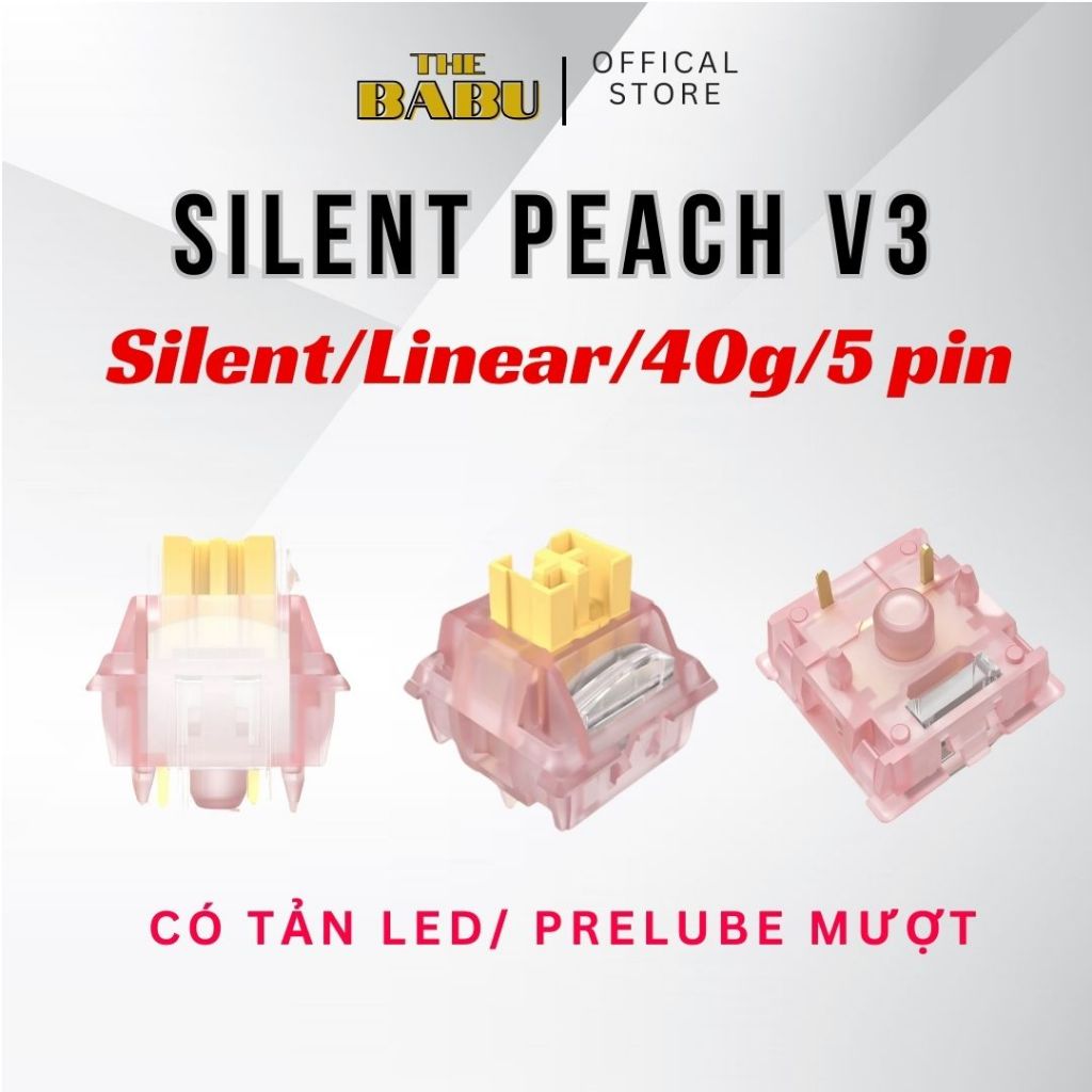 Switch Outemu Silent Lime Peach Crystal Gray White Yellow công tắc bàn phím Switch Silent yên ...