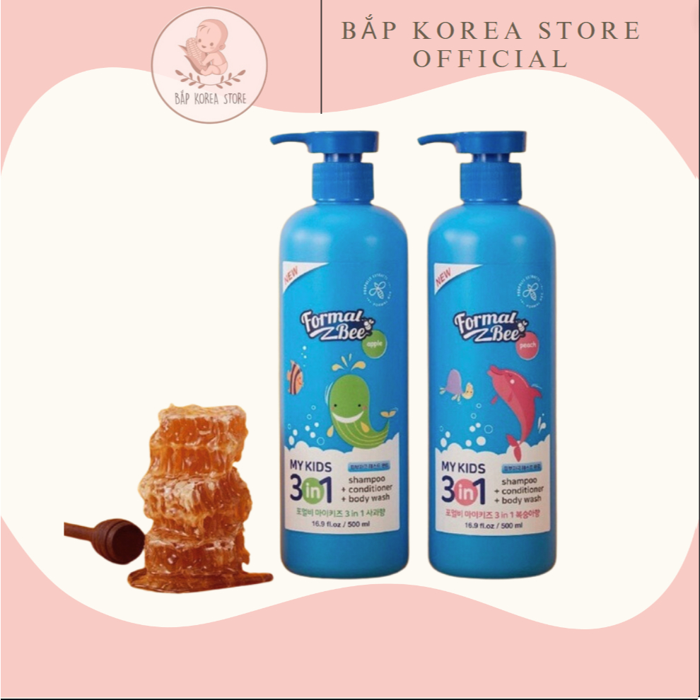 Sữa tắm gội 3 trong 1 cho bé FORMAL BEE KIDS 3IN1 500ml | Shopee Việt Nam