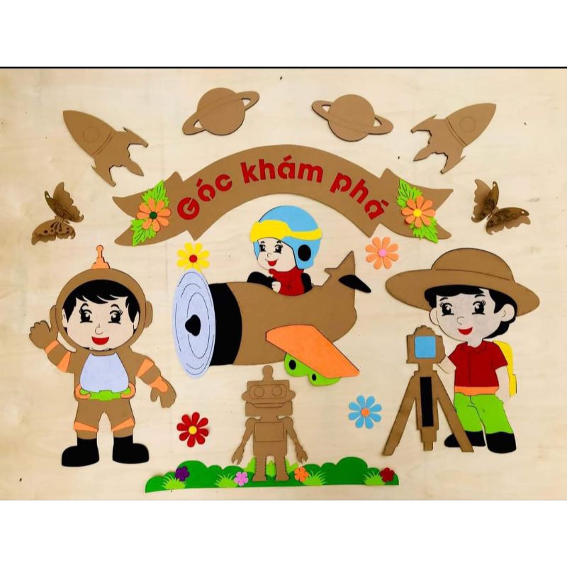 Tranh góc Khám Phá Steam đồ dùng trang trí Mầm Non | Shopee Việt Nam