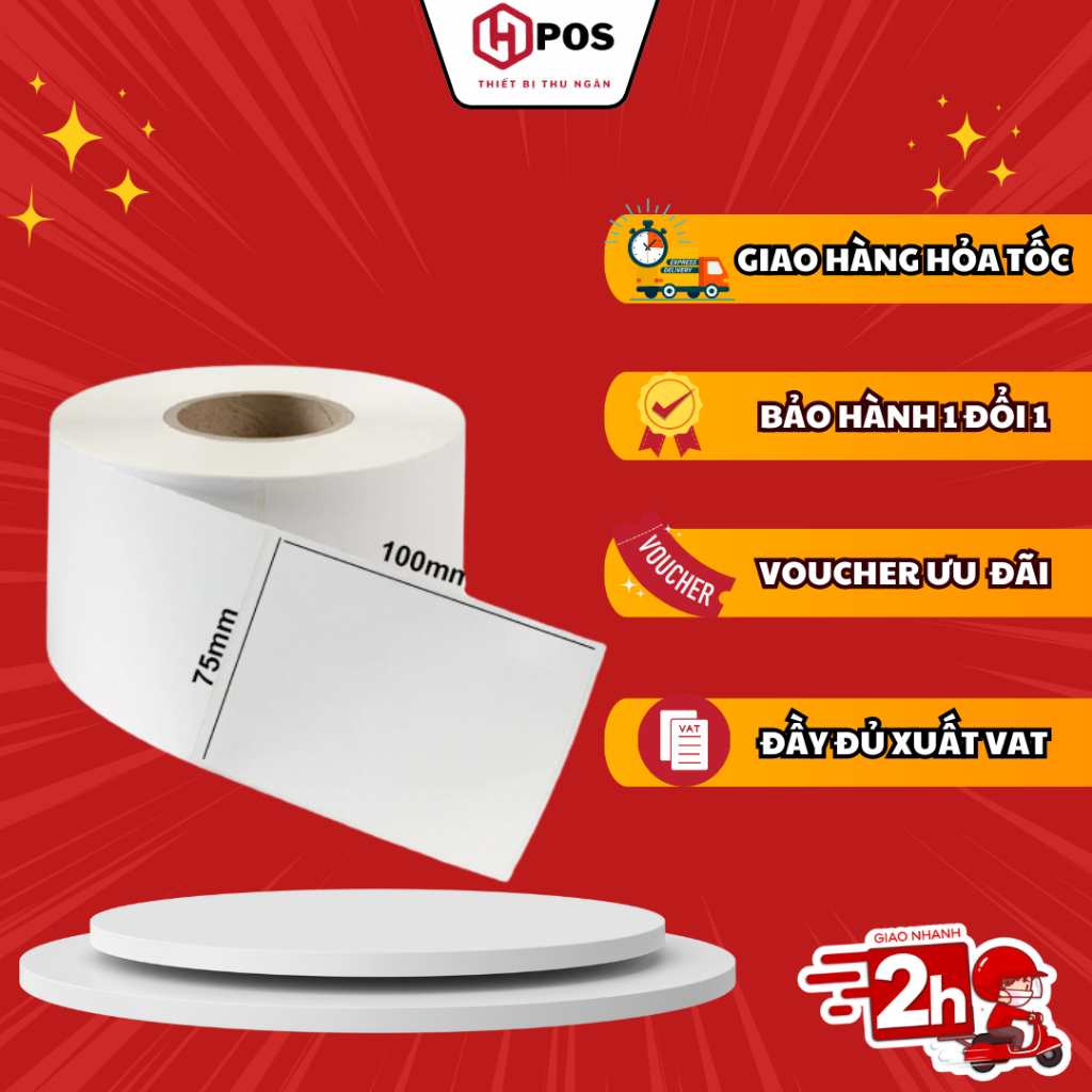 Giấy in đơn hàng decal nhiệt bóc dán A7 ( 75x100, 80x100) | Shopee Việt Nam