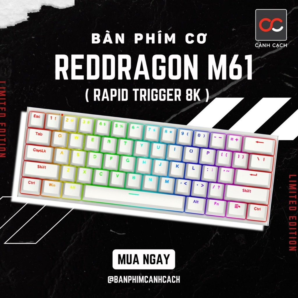Bàn phím cơ Redragon M61 M68 Rapid Trigger 8k | Shopee Việt Nam