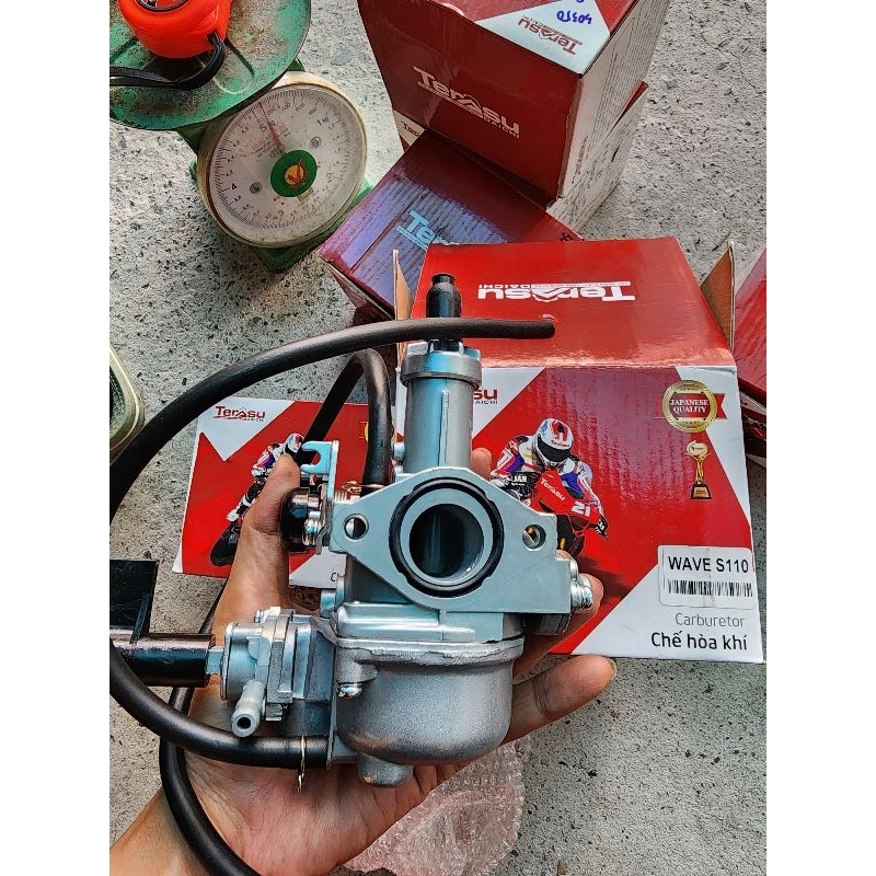 bình xăng con, bộ chế hòa khí WS 110, RSX 110 thương hiệu TERASU DAICHI ...