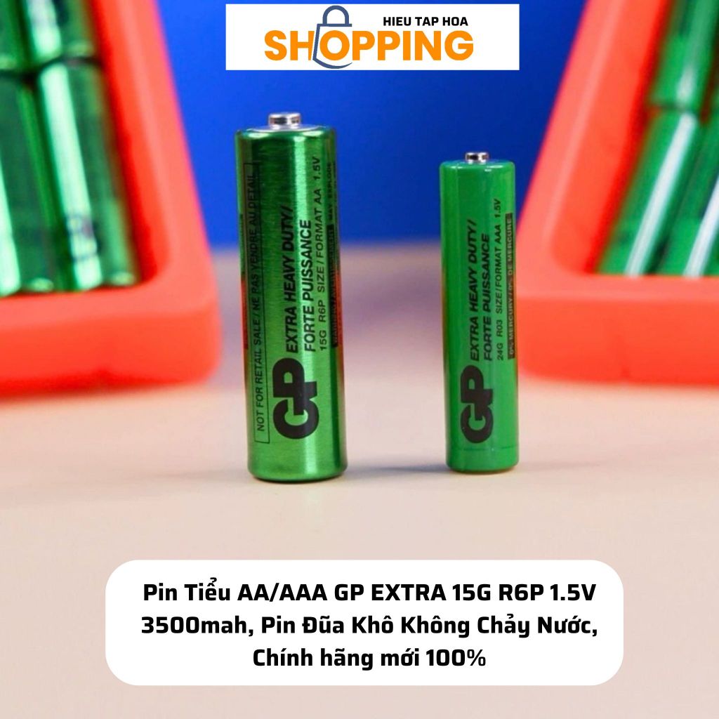 [Chính Hãng] Pin Tiểu AA/AAA GP EXTRA 15G R6P 1.5V 3500mah, Pin Đũa Khô ...